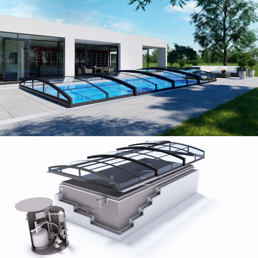 Quattro Casablanca Infinity Polypropylen Pool-Komplettset Benefit mit ...